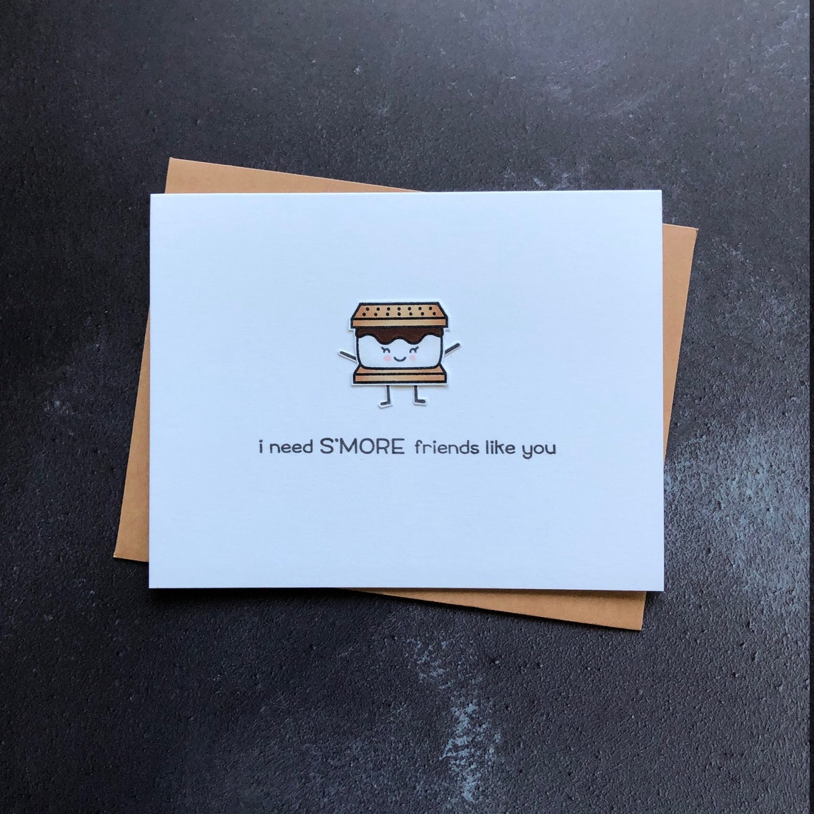 I Need SMORE Friend Like You Handmade Card Pun Card Love - Etsy