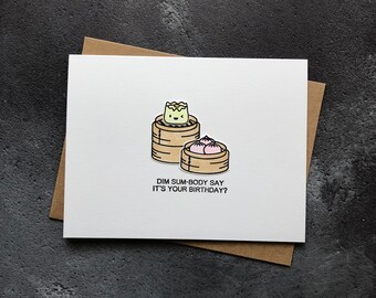 Dim Sum Birthday Card - Etsy