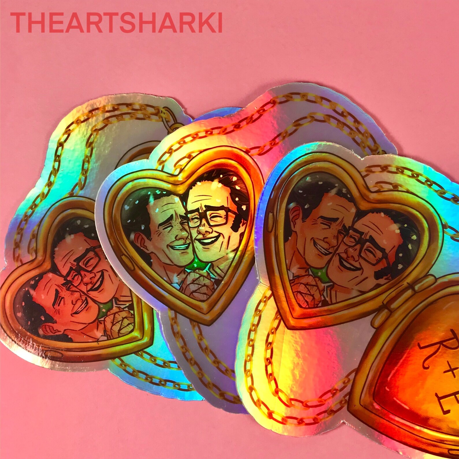 Reddie Locket Holographic 4 Sticker - Etsy