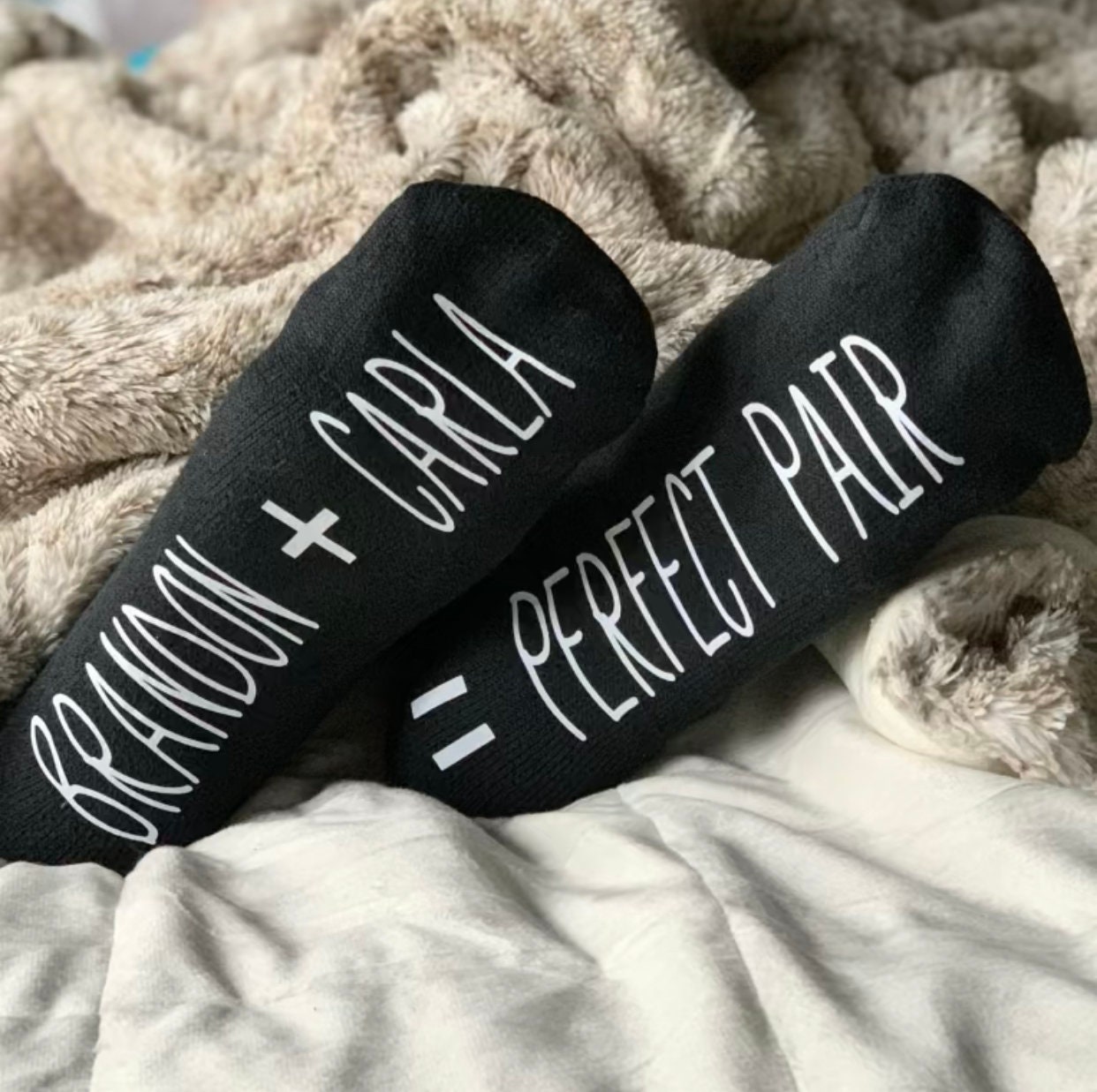 Perfect Pair Valentine Socks, Personalized Valentine Socks, Valentines ...