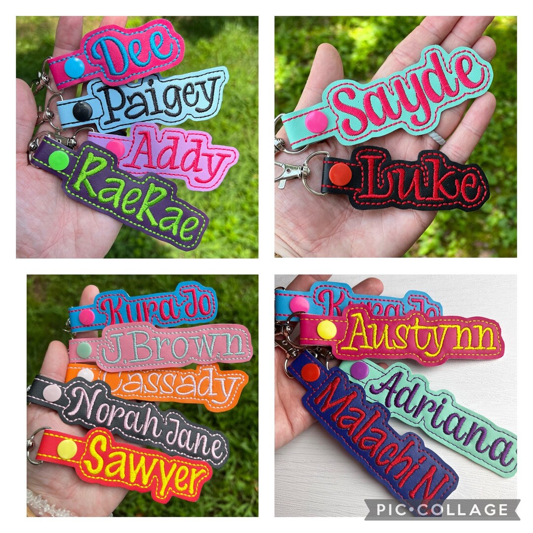 Personalized Backpack Tag, Embroidered Bag Tag, Kids Back Pack Tag ...