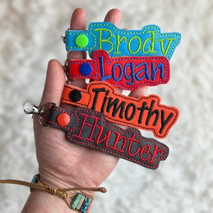 Personalized Backpack Tag, Embroidered Bag Tag, Kids Back Pack Tag ...