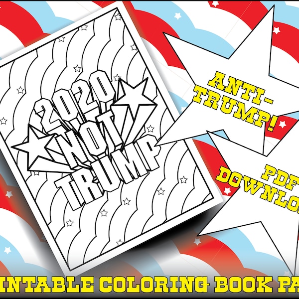 Trump Coloring Book - Etsy