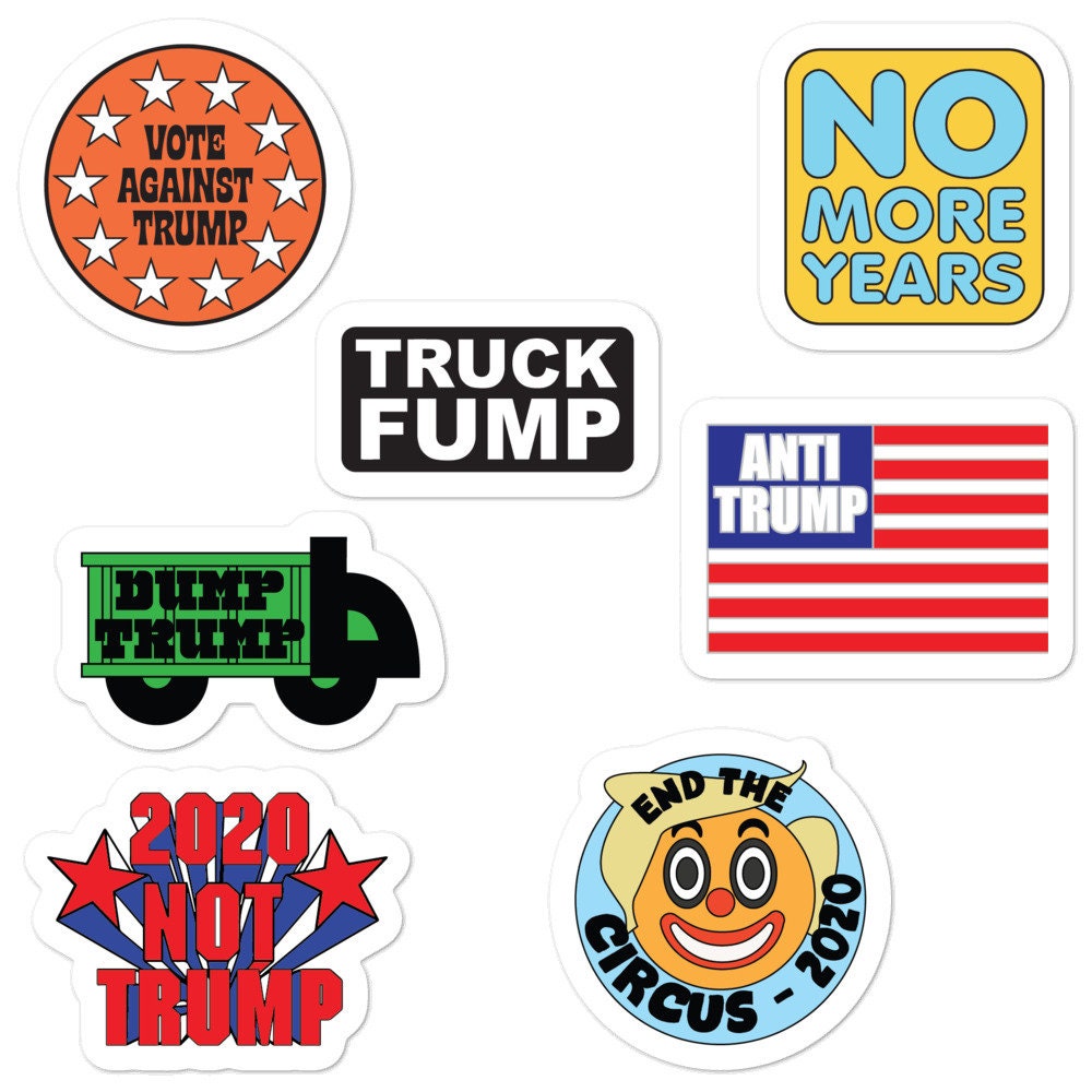 Anti Trump Sticker Pack A - 7 Anti Trump Stickers for Stationery ...