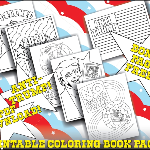 Trump Coloring Book - Etsy