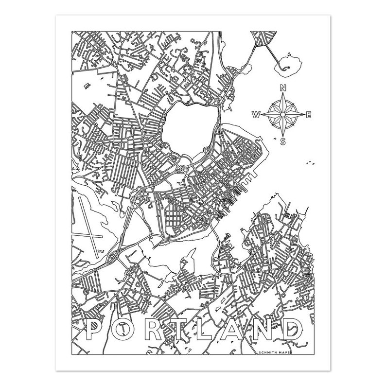 Portland, Maine, Printable Coloring Page - Etsy