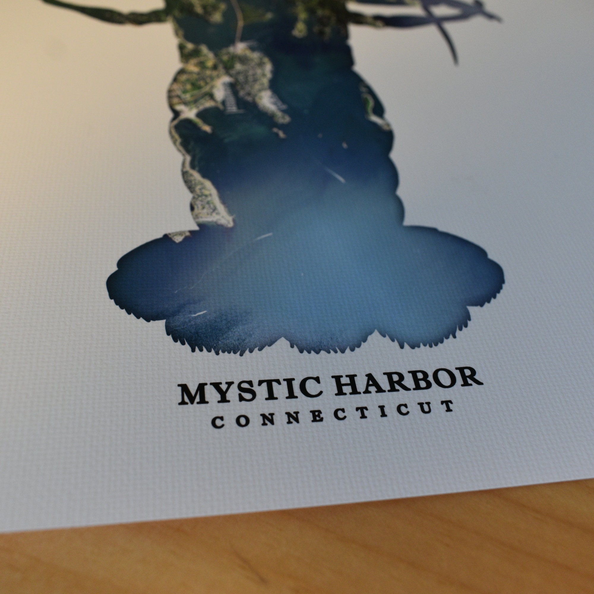 Mystic Harbor Lobster Map (unframed Map Print) - Etsy
