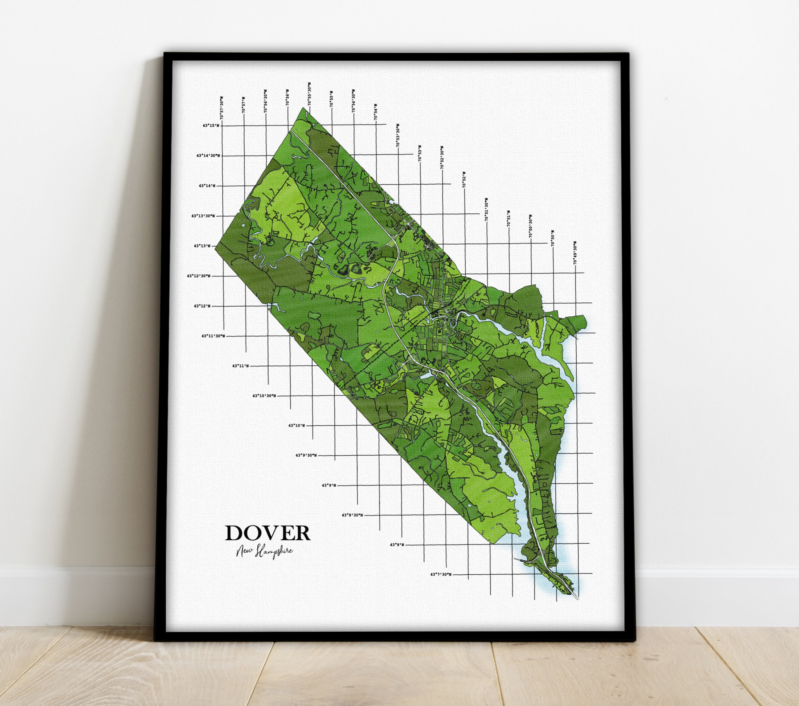 Dover, New Hampshire, City Map (unframed Giclee Fine Art Print) - Etsy