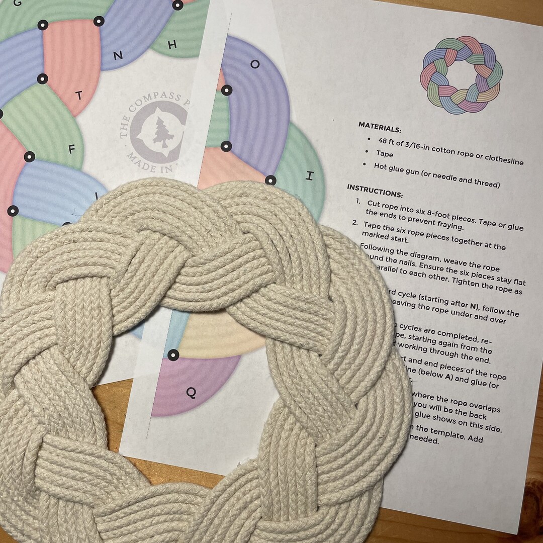DIGITAL TEMPLATE - Rope Wreath Trivet - Etsy