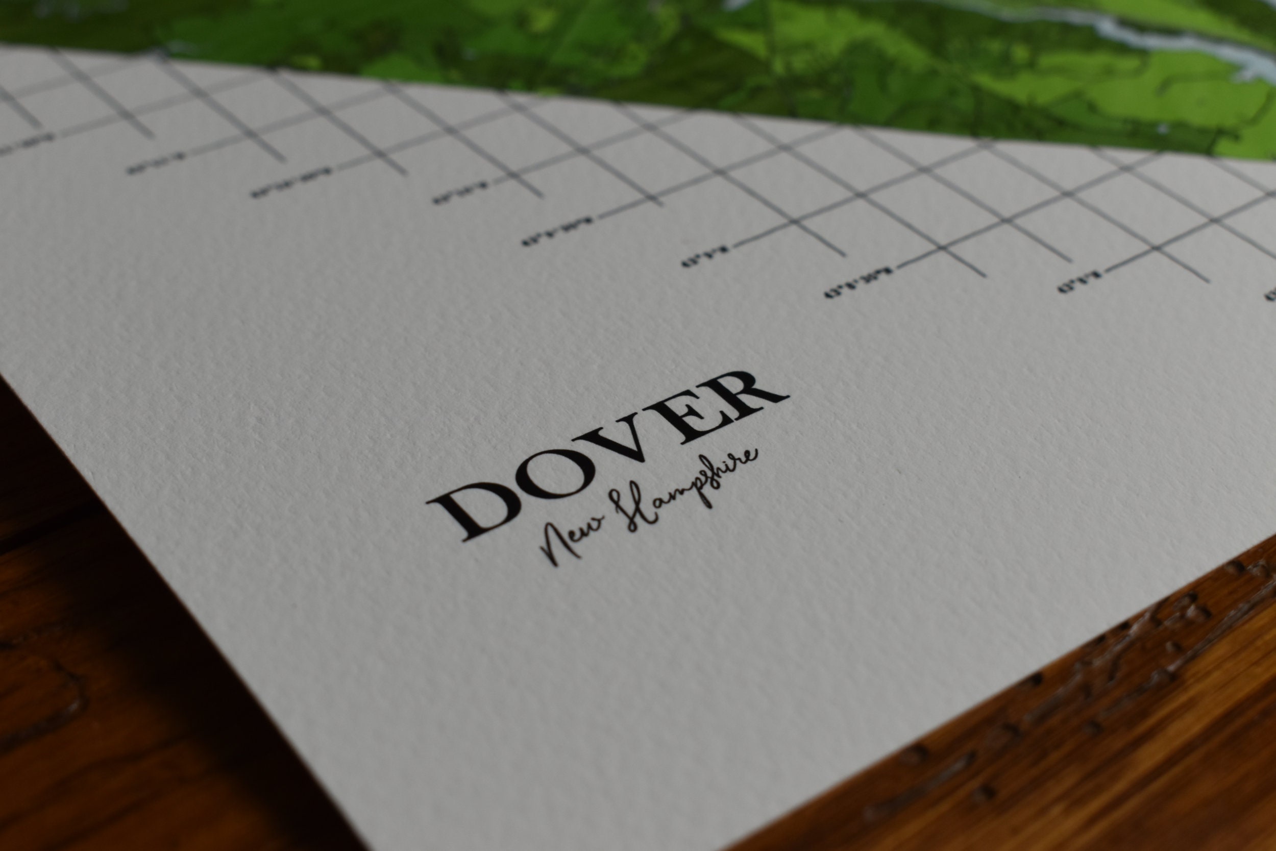 Dover New Hampshire City Map unframed Giclee Fine Art - Etsy