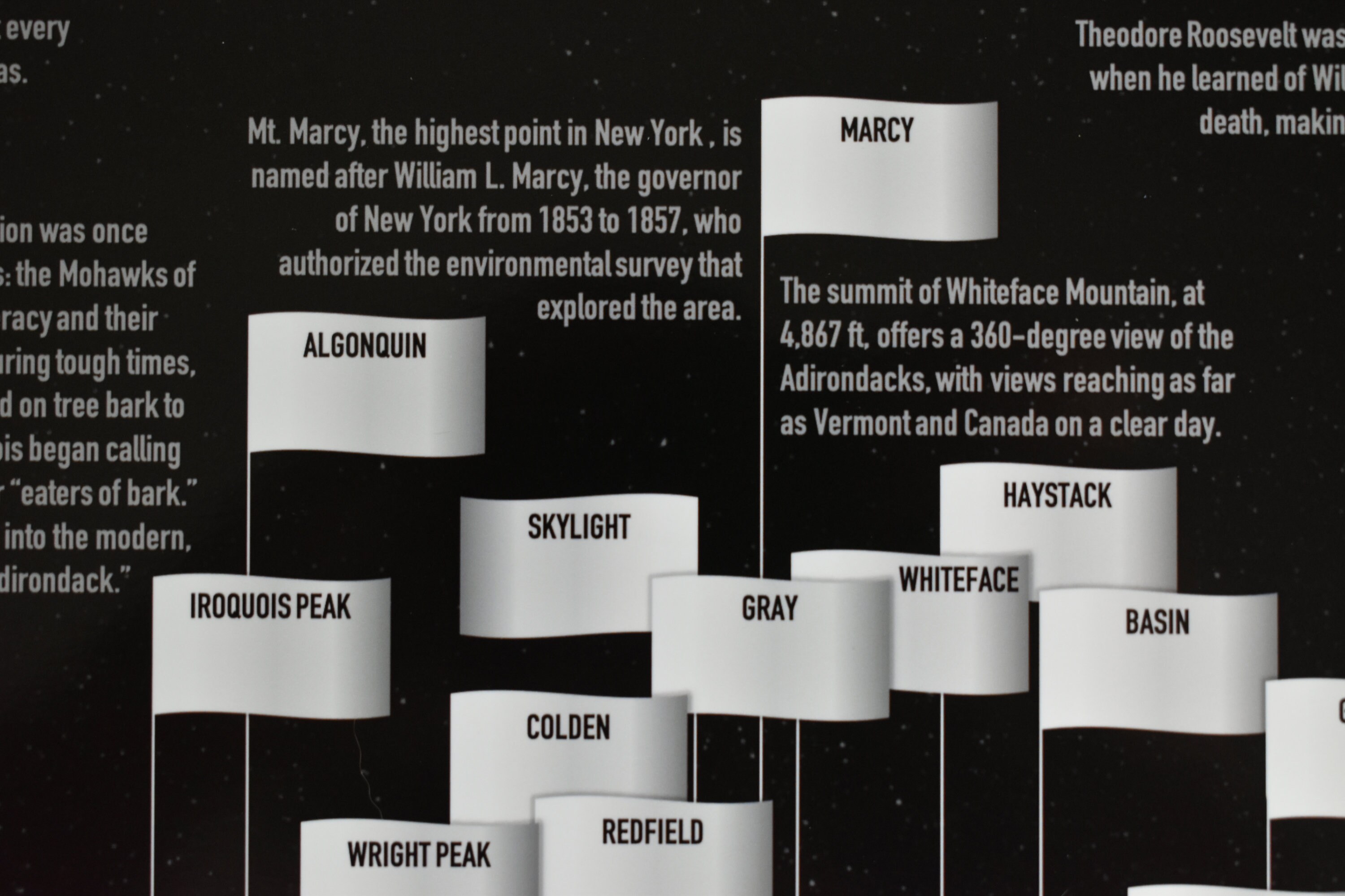 Conquer the 46ers Adirondack Mountain Map 46 High Peaks Region ADK ...