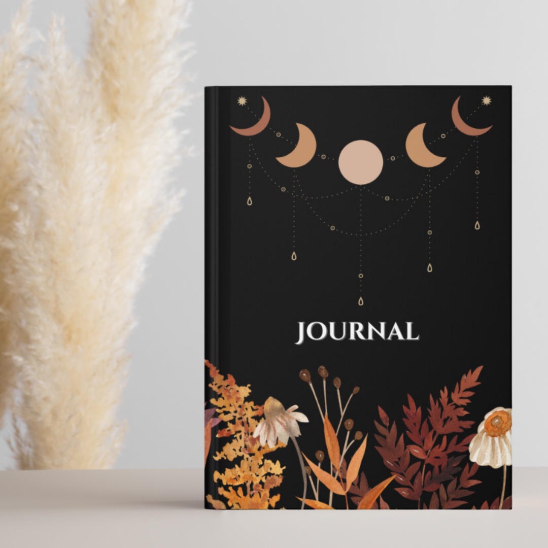 Phases of the Moon - Hardcover Journal - Dream Journal, Moon Journal ...