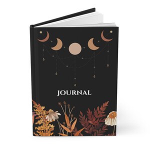 Phases of the Moon - Hardcover Journal - Dream Journal, Moon Journal ...