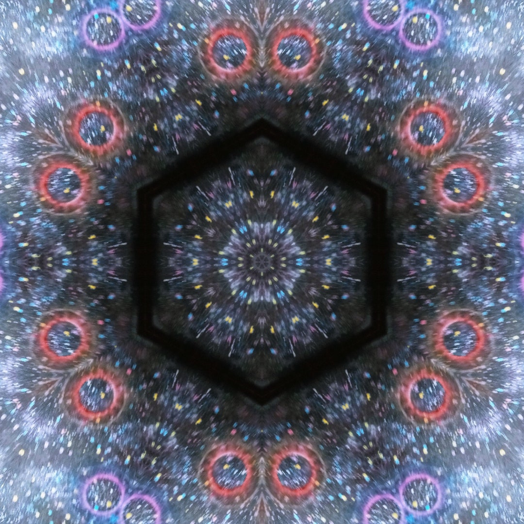 Black Fade to Blue Mandala Fractal Digital Download - Etsy