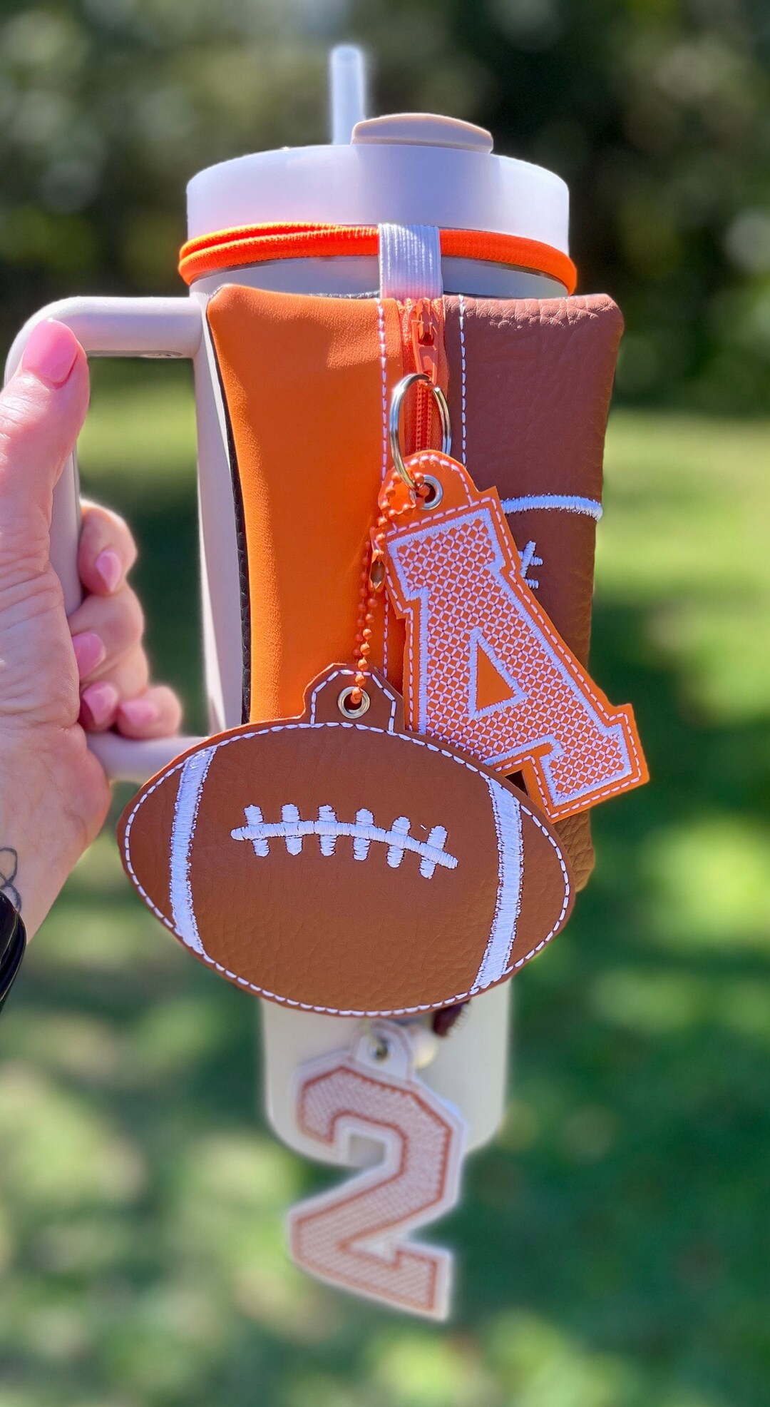 FULLY CUSTOMIZABLE Football Theme Sports Tumbler Zipper Pouch for ...