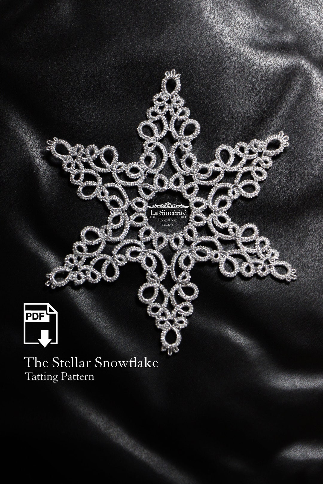Original Tatting Snowflake Pattern, Shuttle Tatting Tutorial, Tatting ...