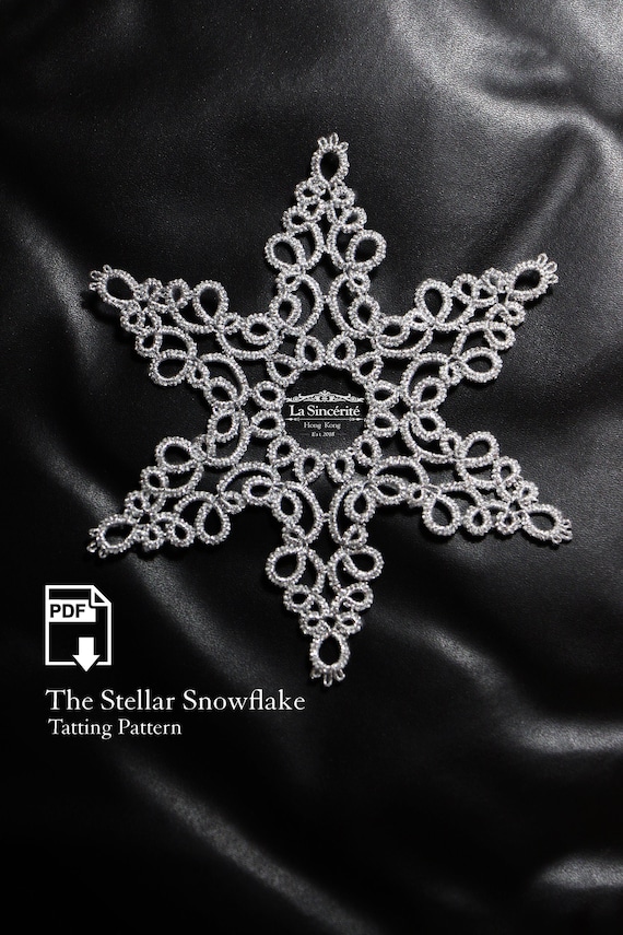 Original Tatting Snowflake Pattern Shuttle Tatting Tutorial | Etsy