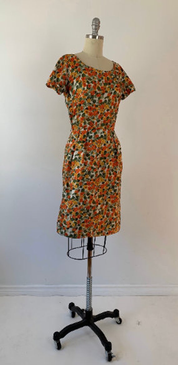 Vintage 50s Ben Barrack Dress // 1950s Couture Floral… - Gem