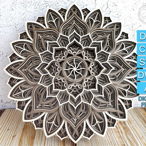 Gears Cogs Steampunk Layered Mandala SVG DXF Cutting File | Etsy Australia