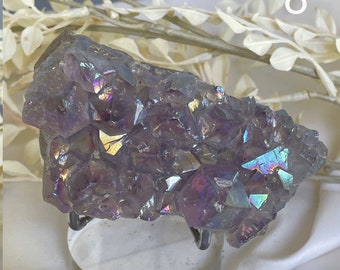 Amethyst Aura Cluster Raw Crystal Cluster Angel Aura - Etsy