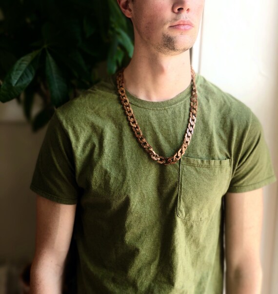 Wood chain link necklace store