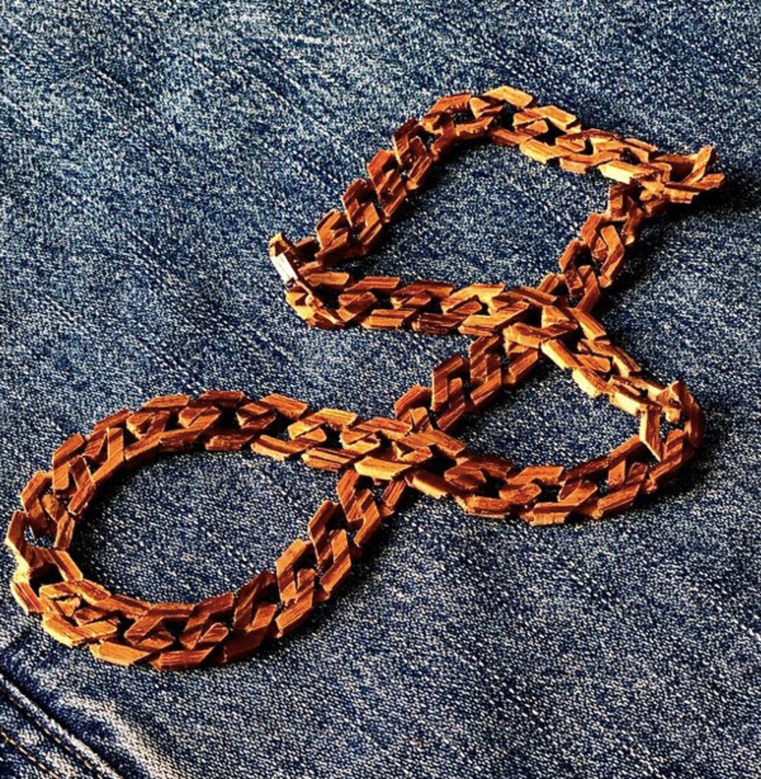 Wood Chain Link Necklace - Woodgrain Chain - Zebra - Etsy