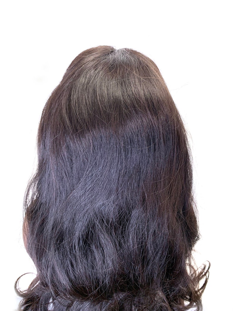 100% Human Hair Half Wig, 3/4 Hair Piece Made With Bodywave 22