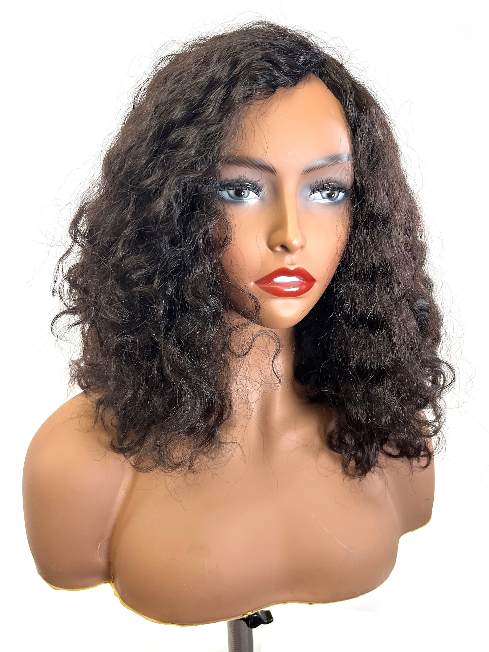 100% Human Hair Topper With Wet & Wave Brazilian Curl 16-18" - Etsy
