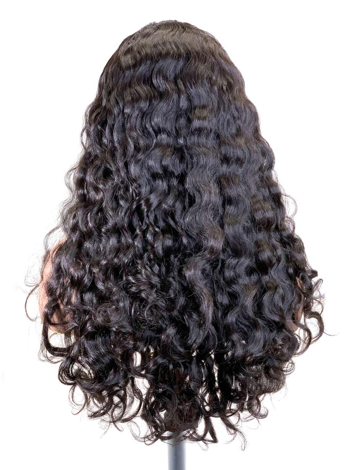 100% Human Hair Half Wig, 3/4 Hair Piece Made With French Wave 18
