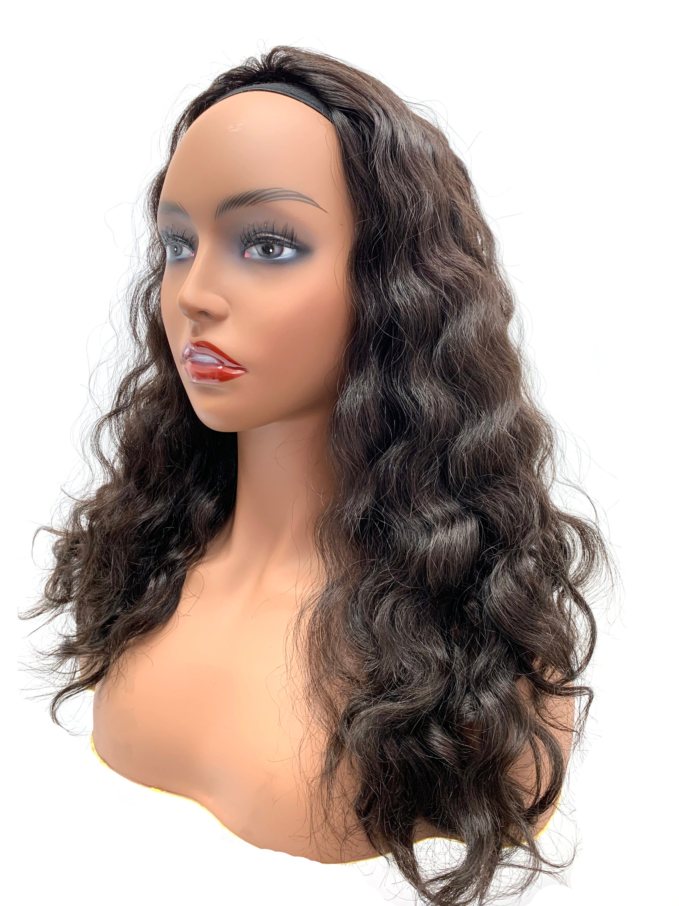100% Human Hair Half Wig, 3/4 Hair Piece Made With French Wave 14" - Etsy