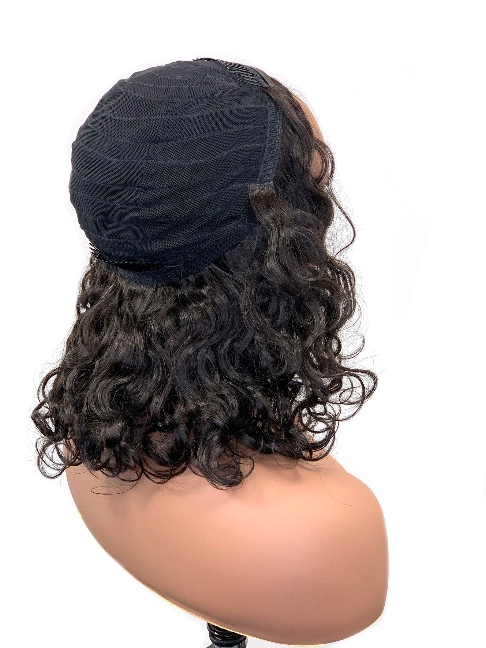 100% Human Hair Half Wig, 3/4 Hair Piece Made With Deep Bodywave Hair ...