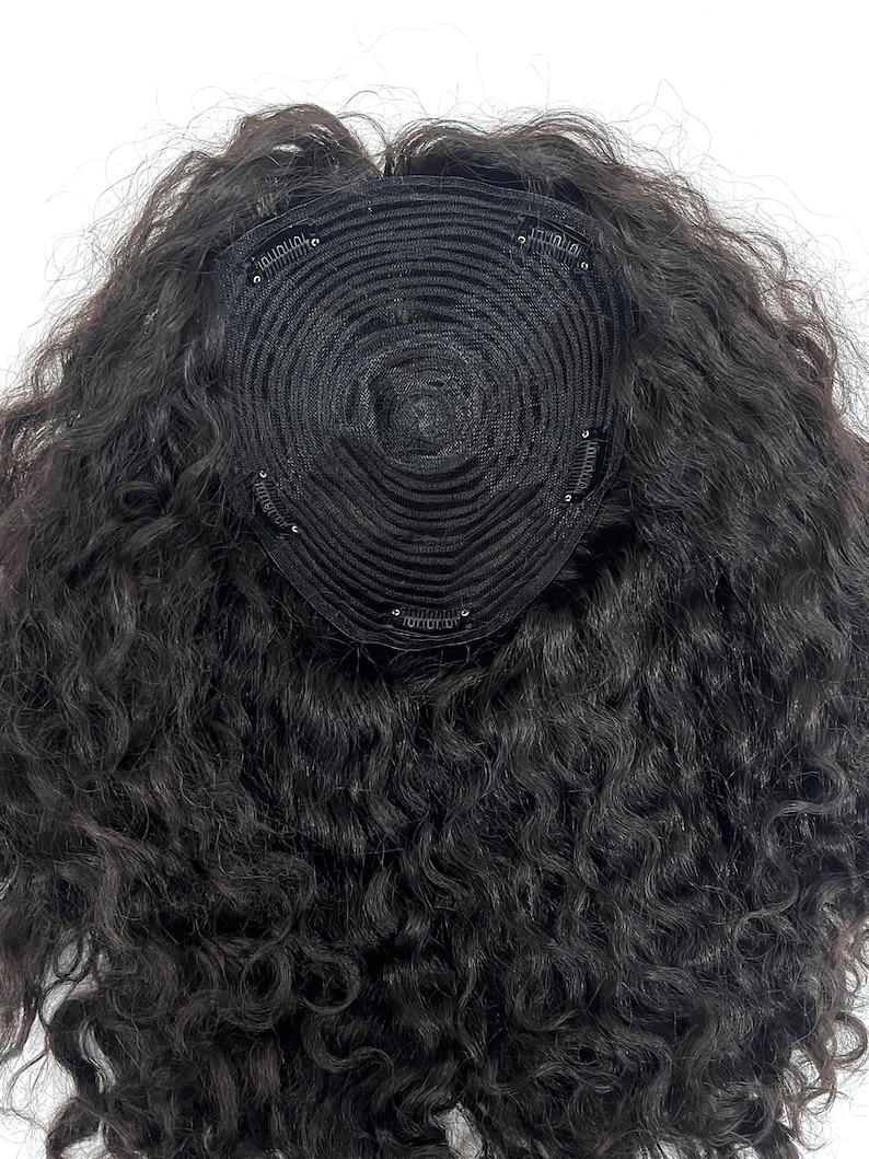 100% Human Hair Topper With Wet & Wave Brazilian Curl 14" - Etsy