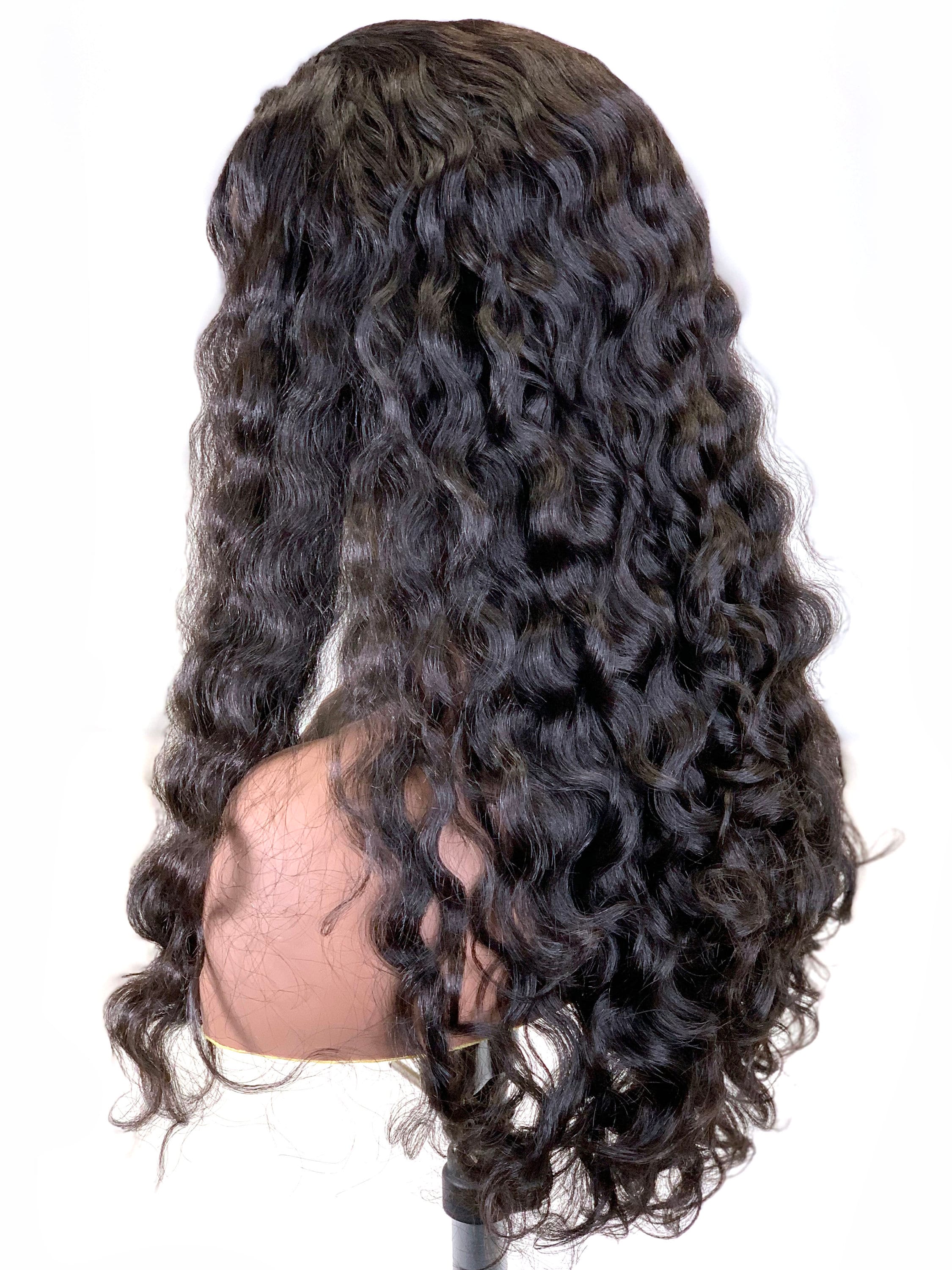 100% Human Hair Half Wig, 3/4 Hair Piece Made With French Wave 18" - Etsy