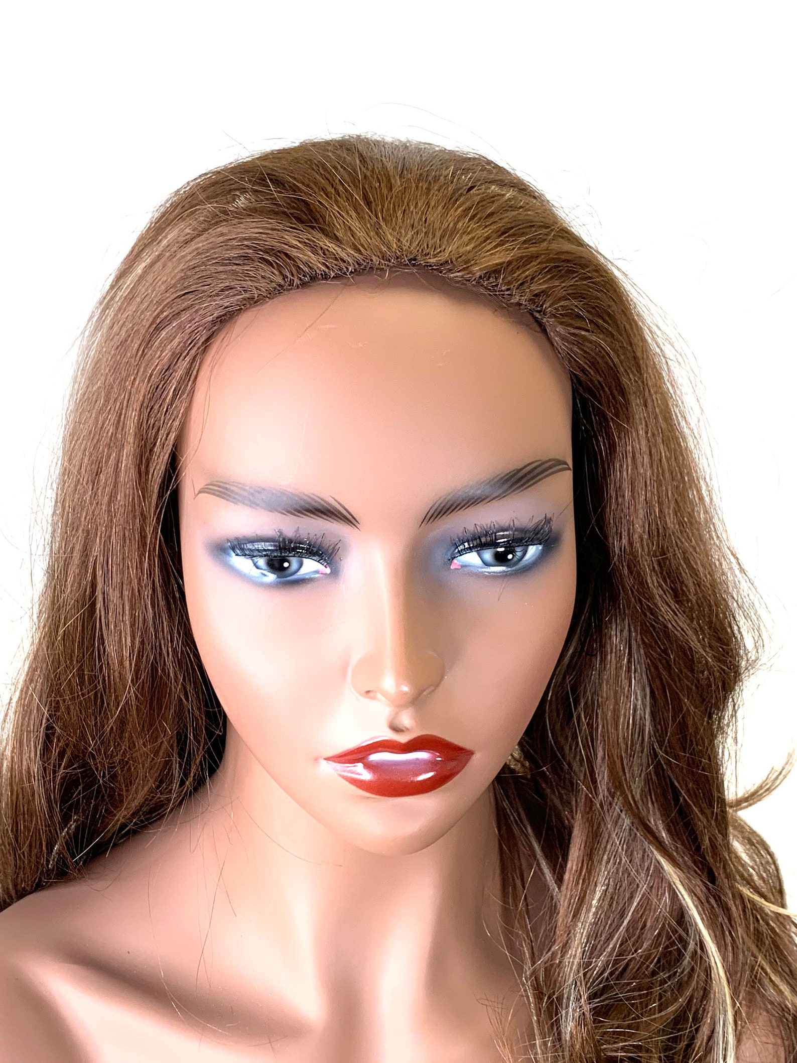 100% Human Hair Half Wig, 3/4 Hair Piece Made With Bodywave 14" - Etsy
