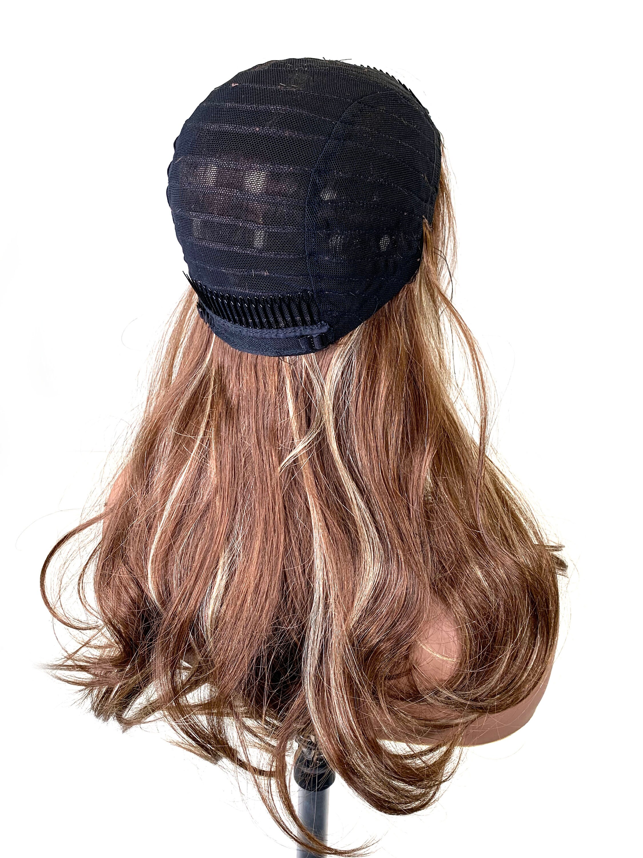 100% Human Hair Half Wig, 3/4 Hair Piece Made With Bodywave 18" - Etsy
