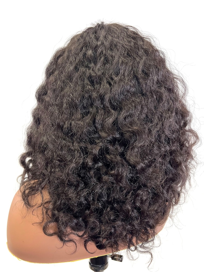 100% Human Hair Topper With Wet & Wave Brazilian Curl 14" - Etsy