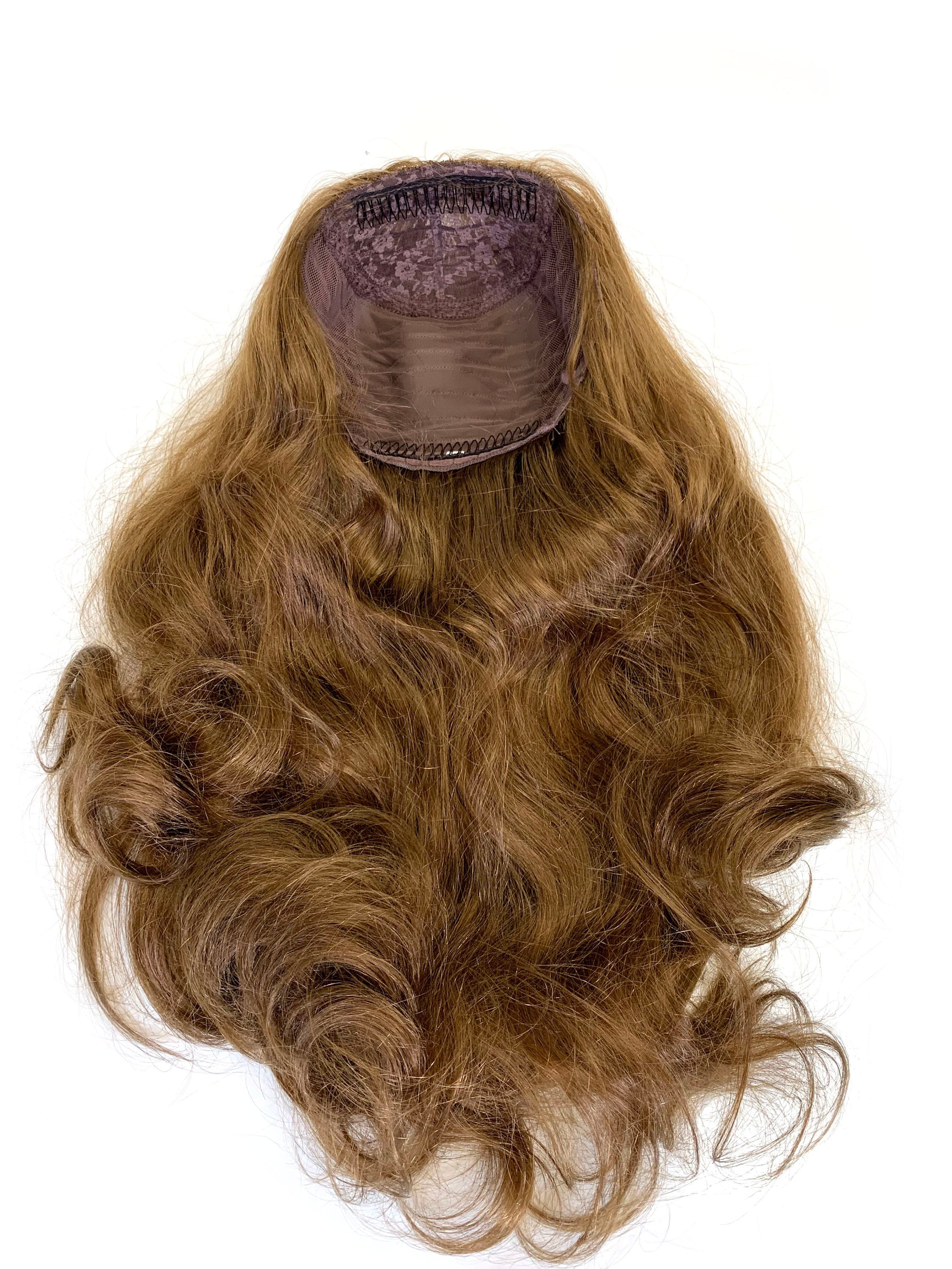100% Human Hair Half Wig, 3/4 Hair Piece Made With Bodywave 24-26