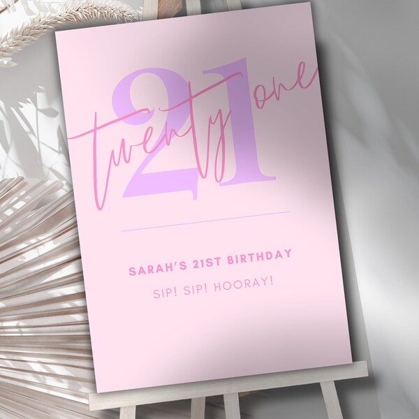 21st Birthday Sign - Etsy