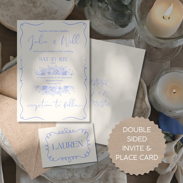 French Invitation - Etsy