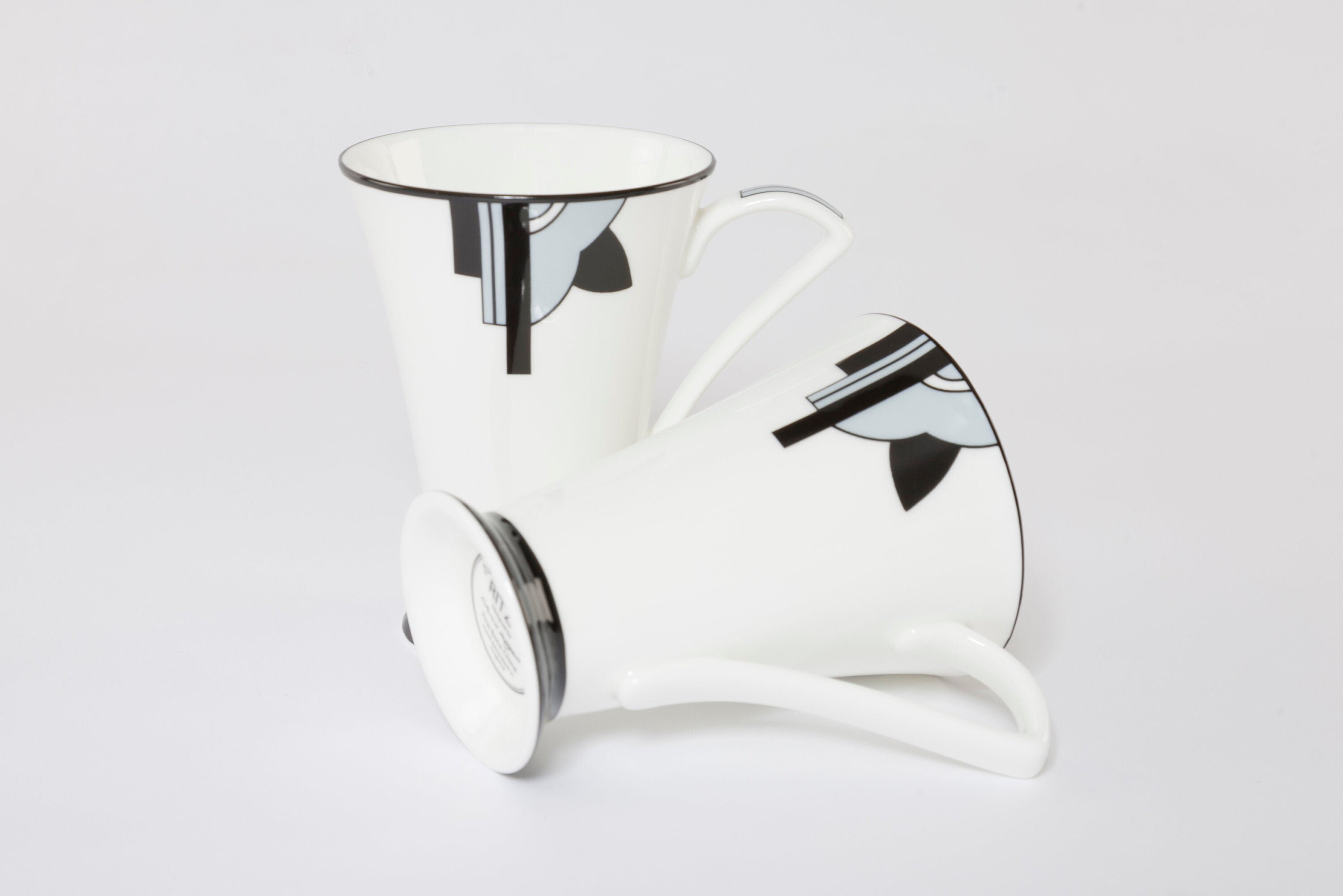 Attractive Pair of Art Deco China Mugs in the "ritzy" Design - Etsy UK