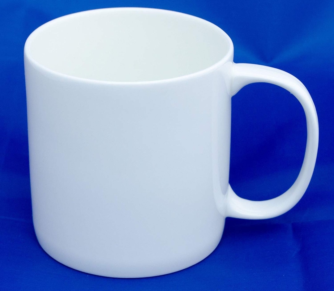 Large 1pt Plain White Fine Bone China Mug - Etsy UK