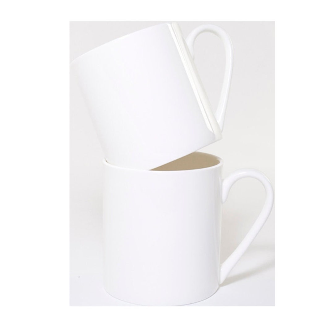 Pair of Large 1pt Bone China Mugs in Plain China - Etsy UK
