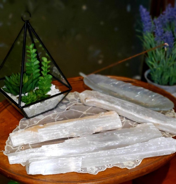 XL Satin Spar Rod Large Satin Spar Stick Selenite Rod | Etsy