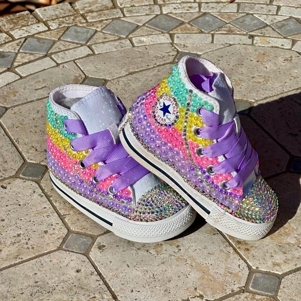 Rainbow Converse - Etsy