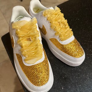Custom Bling Nike Shoes, Wedding Rhinestone Shoes, Nike Lows Shoes ...