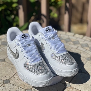 Custom Bling Af1s Shoes, Wedding Rhinestone Shoes, Hand Placed Stones ...