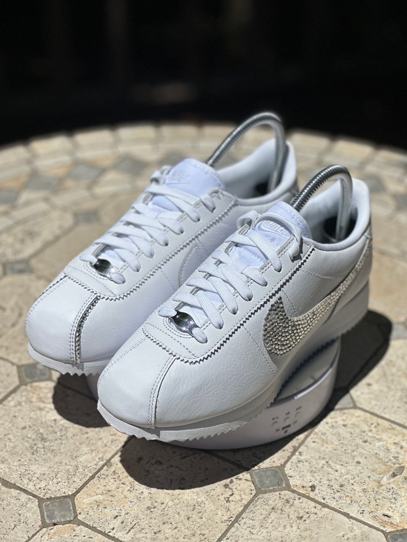 Ready to Ship Bling Nike Cortez Shoes Size 8W, Bling Bridal Shoes ...