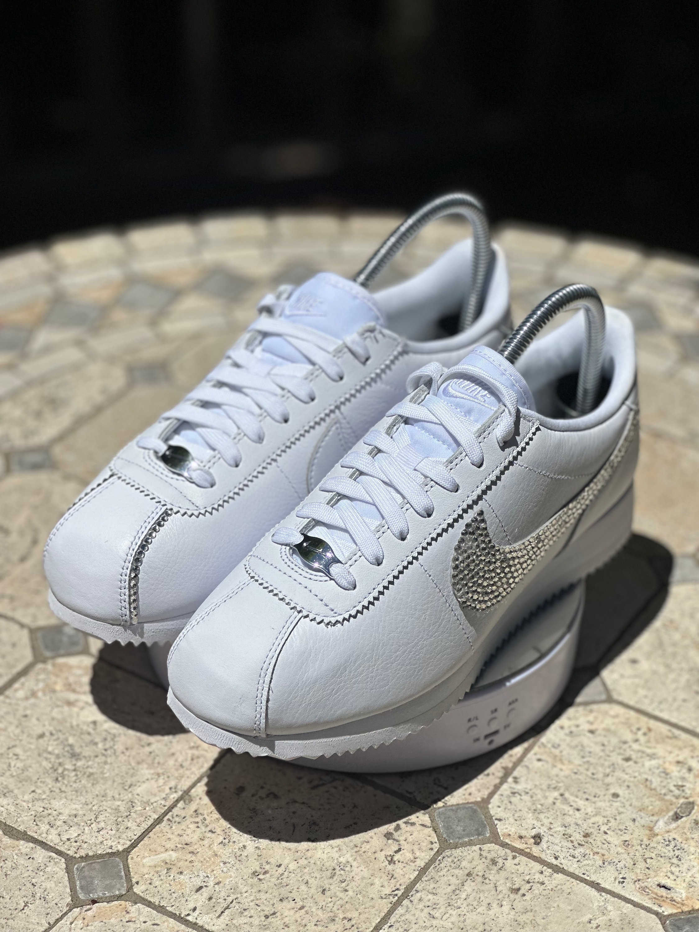 Ready to Ship Bling Nike Cortez Shoes Size 8W, Bling Bridal Shoes ...