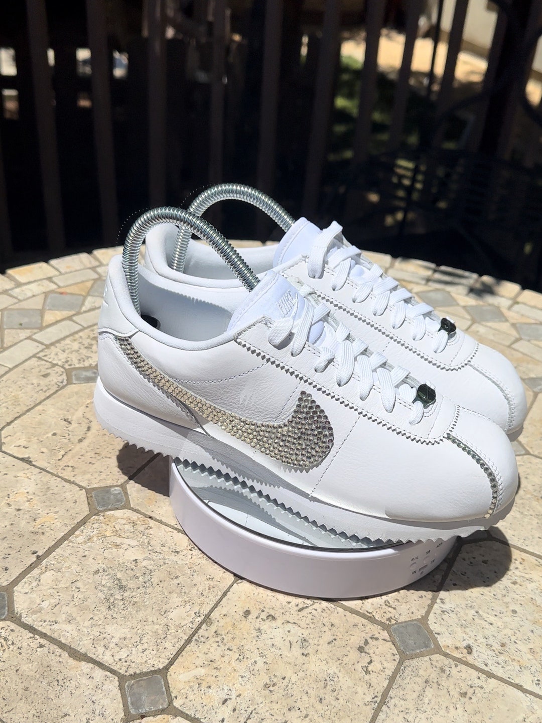 Ready to Ship Bling Nike Cortez Shoes Size 8W, Bling Bridal Shoes ...