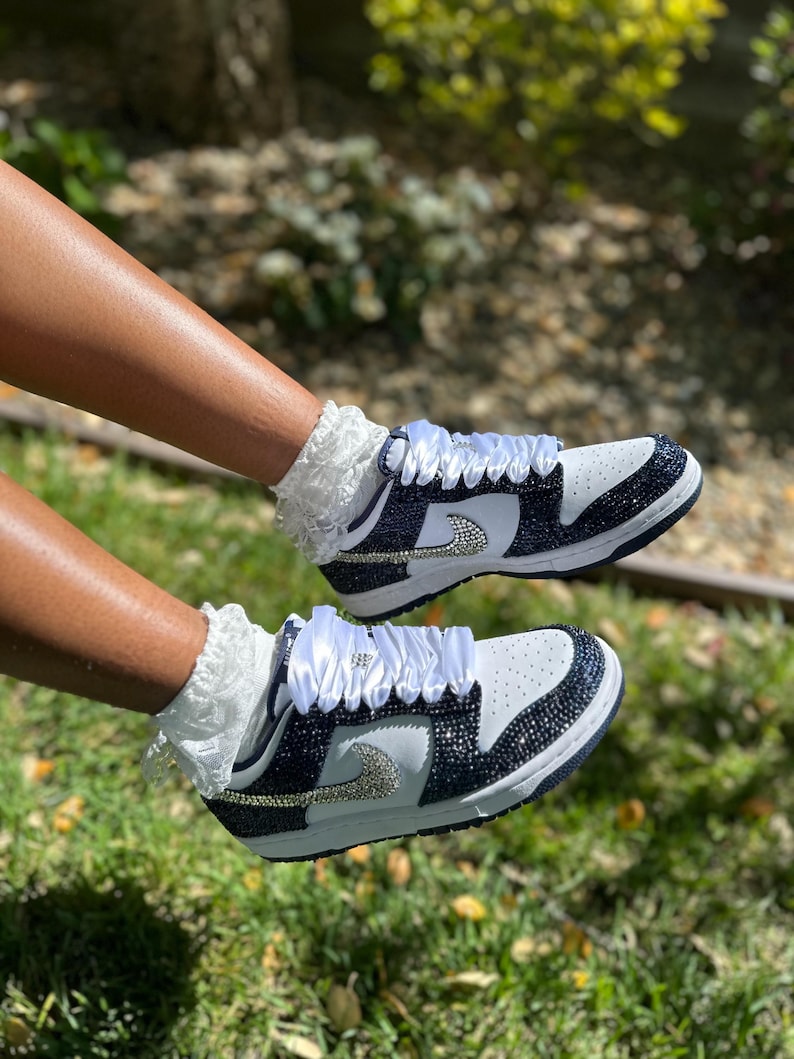 Rhinestone Nike Dunk Shoes, Personalized Bling Sneakers - Etsy